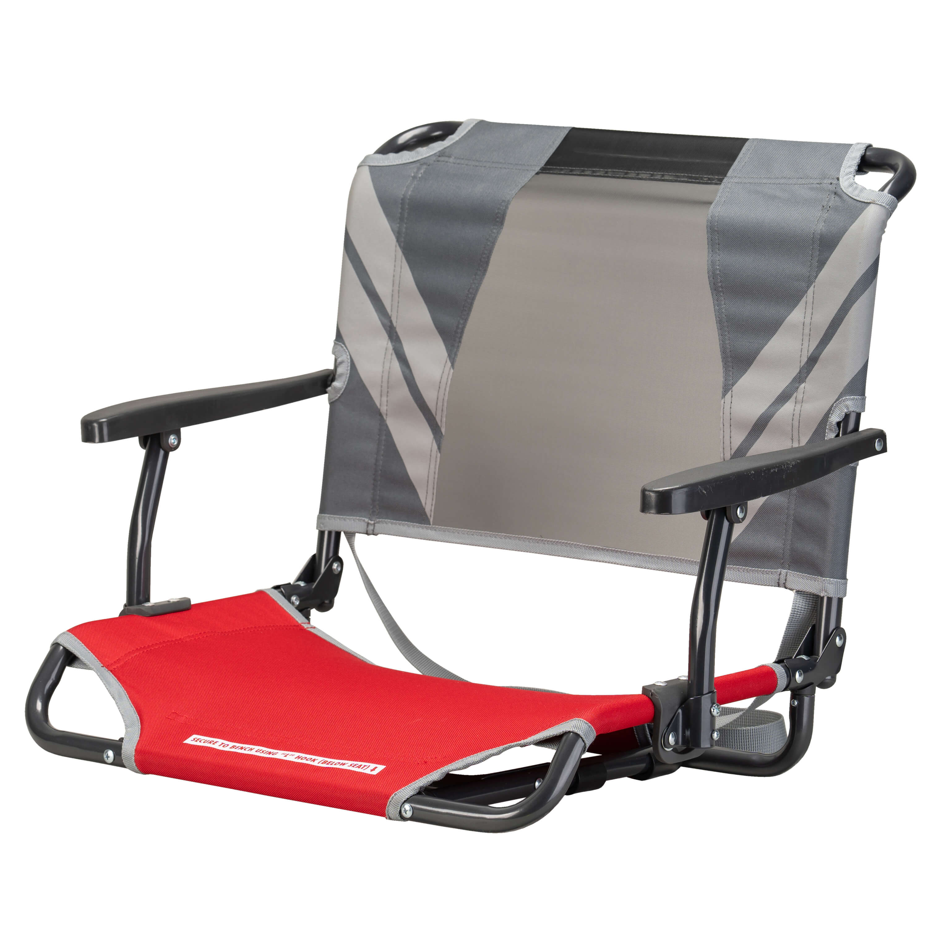 Big Comfort Stadium Chair with Armrests Stadium Chairs GCI Outdoor Red Gray